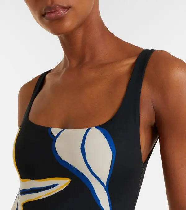 CALA DE LA CRUZ Vienna Printed Swimsuit