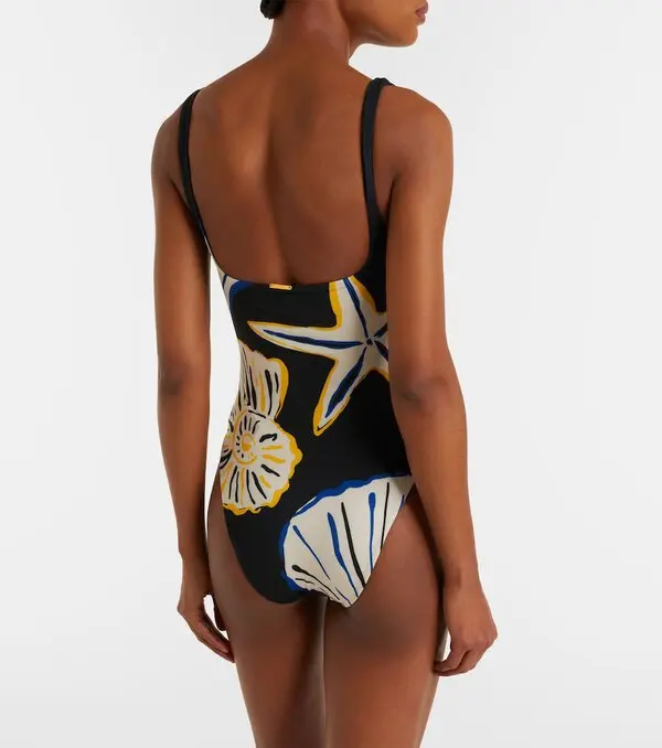 CALA DE LA CRUZ Vienna Printed Swimsuit