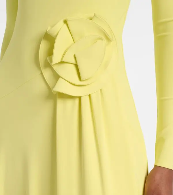 Roland Mouret Floral Appliqué Gown - Yellow
