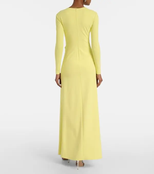 Roland Mouret Floral Appliqué Gown - Yellow