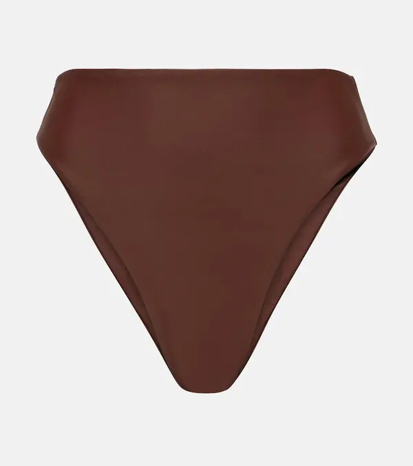 Jade Swim Incline High-rise Bikini Bottoms - Brown