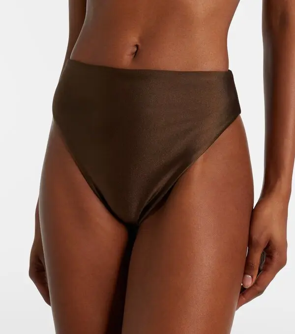 Jade Swim Incline High-rise Bikini Bottoms - Brown