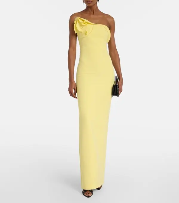 Roland Mouret Floral-appliqué Gown