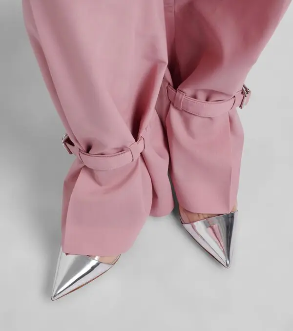 GIANVITO ROSSI Plexi Mirrored Leather And Tpu Pumps