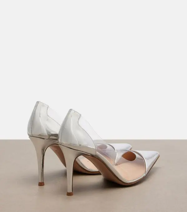 GIANVITO ROSSI Plexi Mirrored Leather And Tpu Pumps