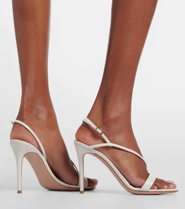 GIANVITO ROSSI Patent Leather Slingback Sandals
