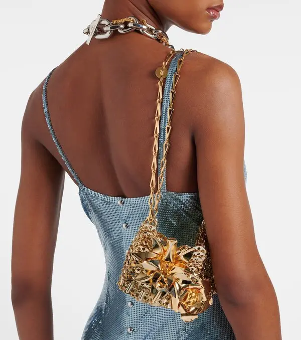 Rabanne Small Shoulder Bag - Gold