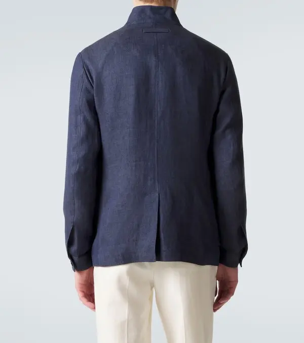 Zegna Il Conte Linen Jacket - Blue