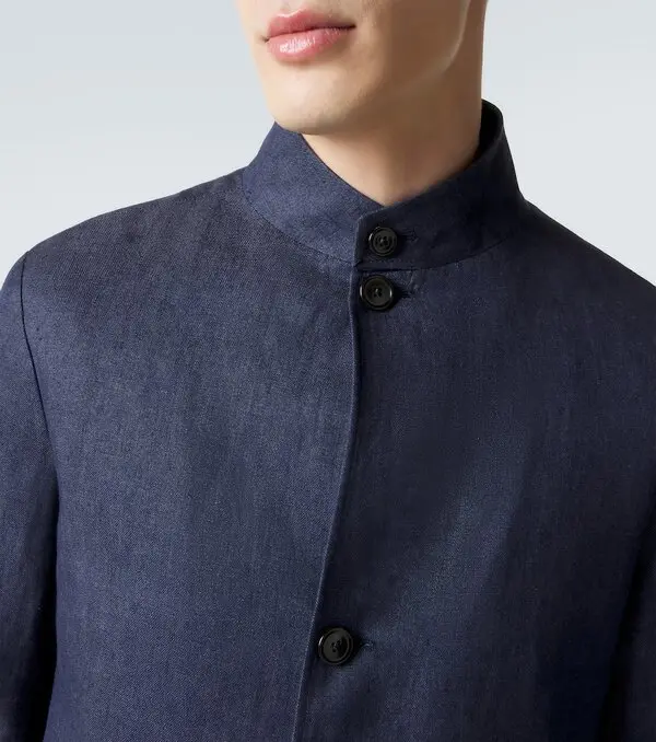 Zegna Il Conte Linen Jacket - Blue