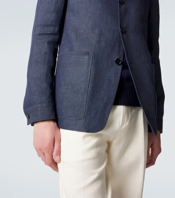 Zegna Il Conte Linen Jacket - Blue
