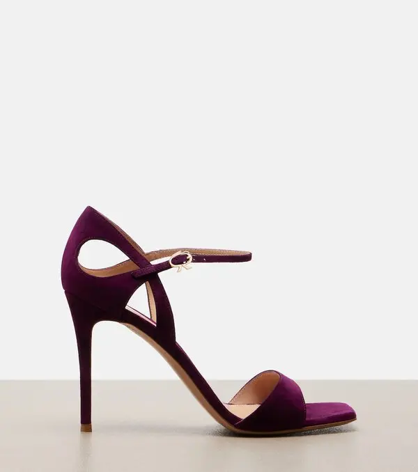 GIANVITO ROSSI Suede Sandals - Purple