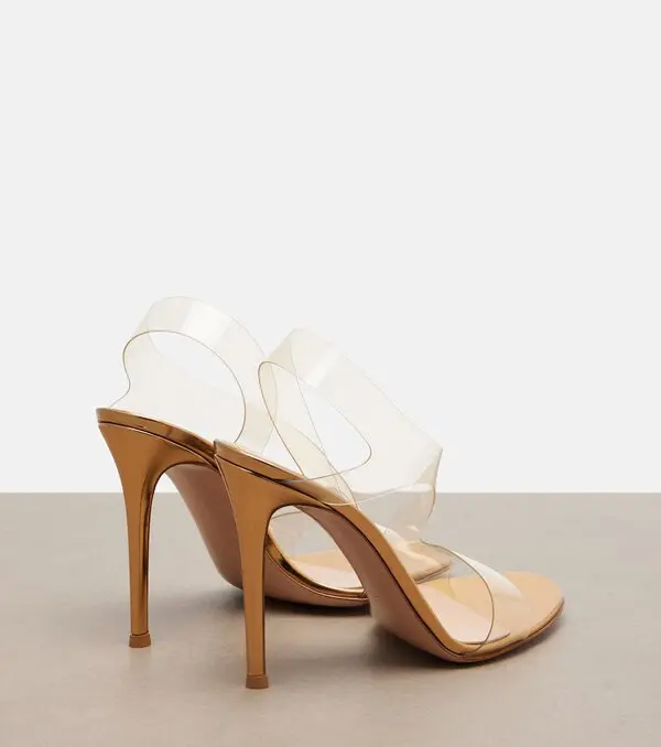 GIANVITO ROSSI Metropolis Tpu Sandals - Gold
