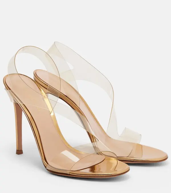 GIANVITO ROSSI Metropolis Tpu Sandals - Gold