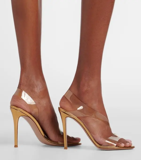 GIANVITO ROSSI Metropolis Tpu Sandals - Gold