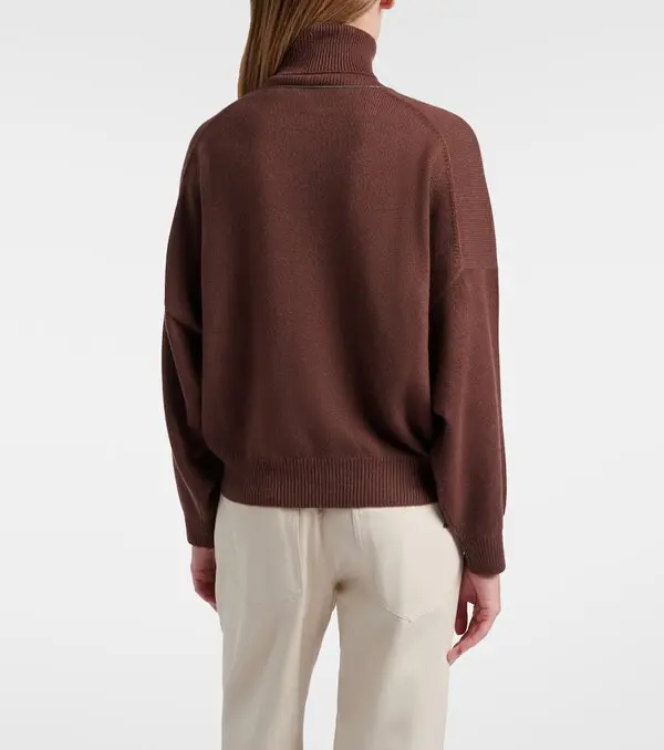 Brunello Cucinelli Cashmere Turtleneck Sweater - Brown