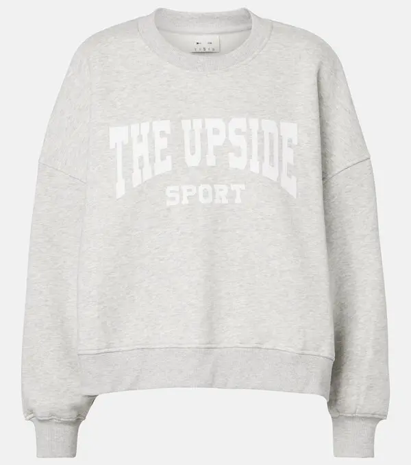 The Upside Paloma Oversized Cotton-blend Jersey Sweatshirt - Grey
