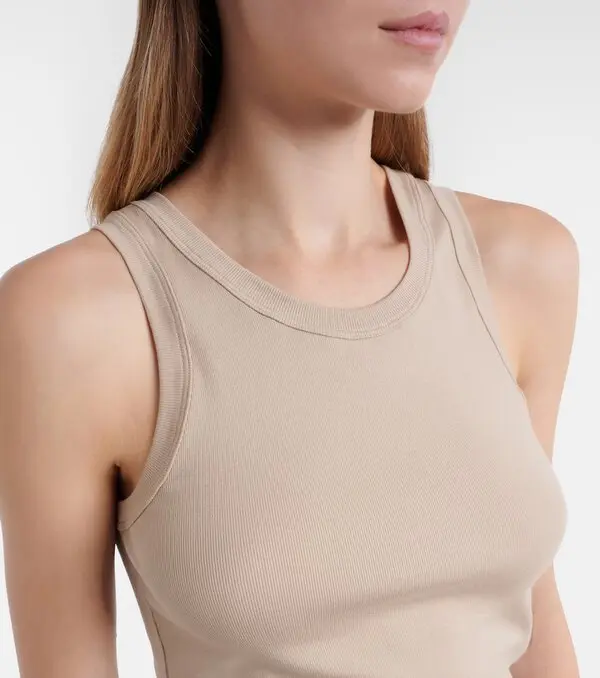 Brunello Cucinelli Monili Cotton-blend Tank Top - Beige
