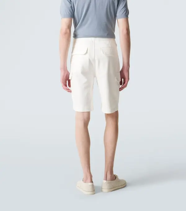 Brunello Cucinelli Cotton-blend Bermuda Shorts - White