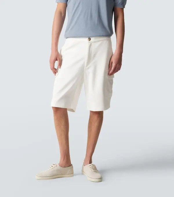 Brunello Cucinelli Cotton-blend Cargo Shorts