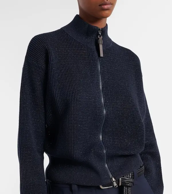 Brunello Cucinelli Cotton-blend Cardigan - Blue