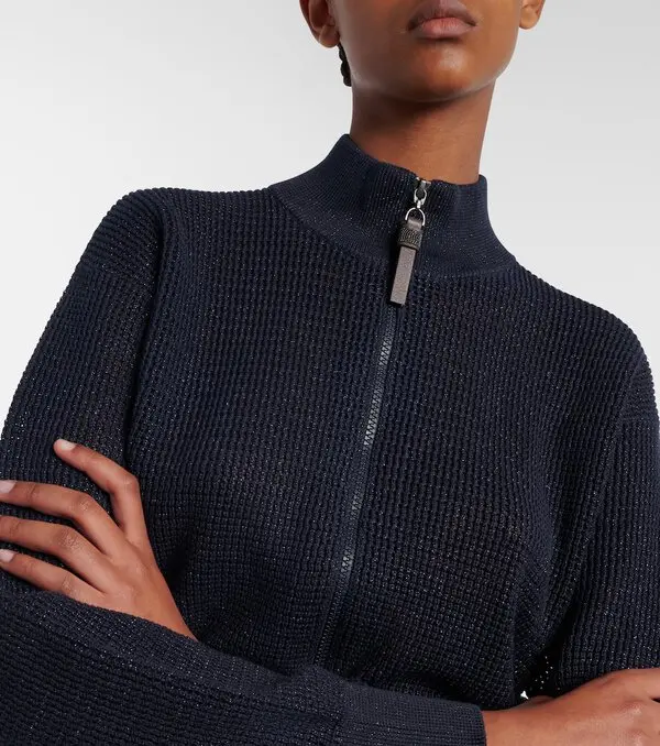 Brunello Cucinelli Cotton-blend Cardigan - Blue