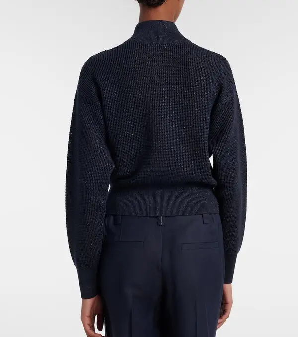 Brunello Cucinelli Cotton-blend Cardigan - Blue