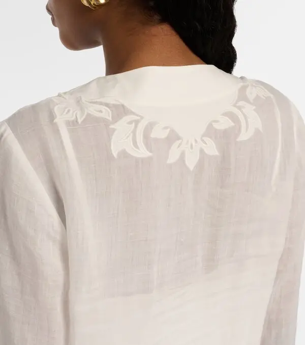 Zimmermann Indra Embroidered Mini Dress - White