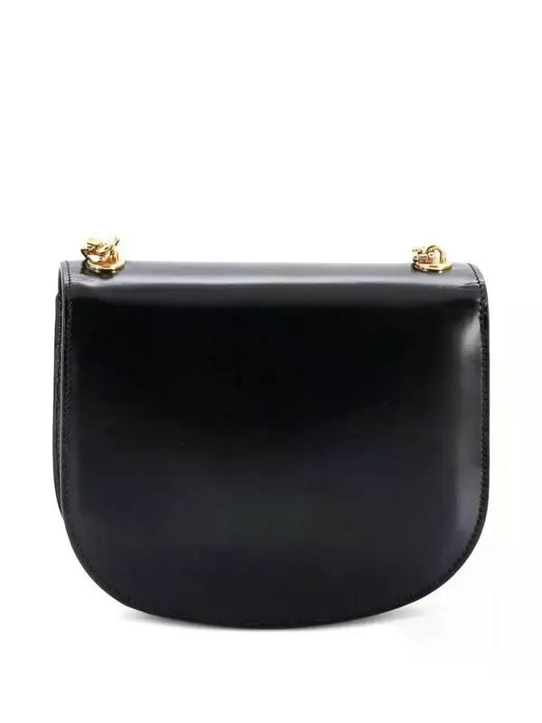 Celine Triomphe Besace Clea Chain Flap Bag - Black