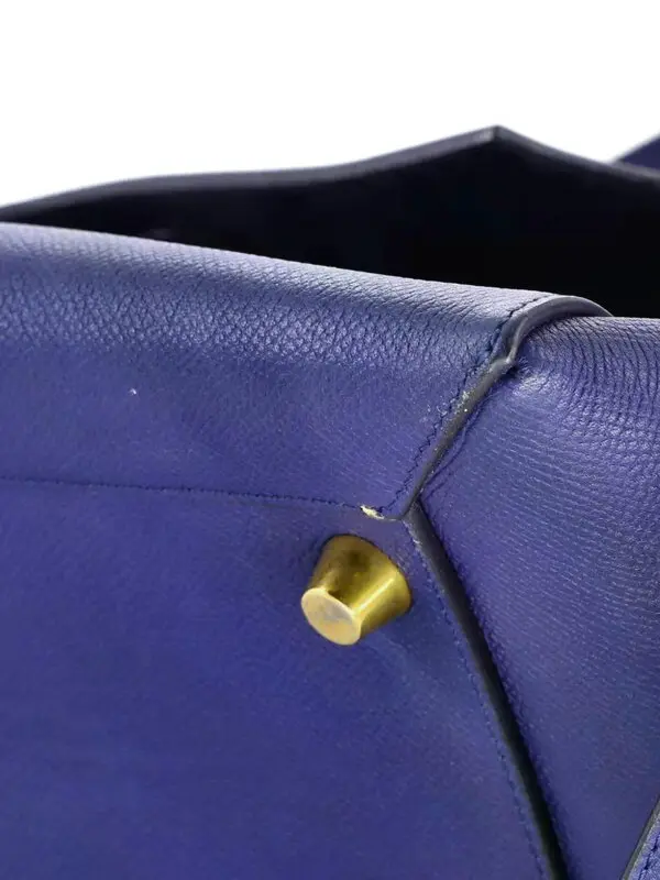Celine Belt Bag Textured Leather Mini Shoulder Bag - Blue