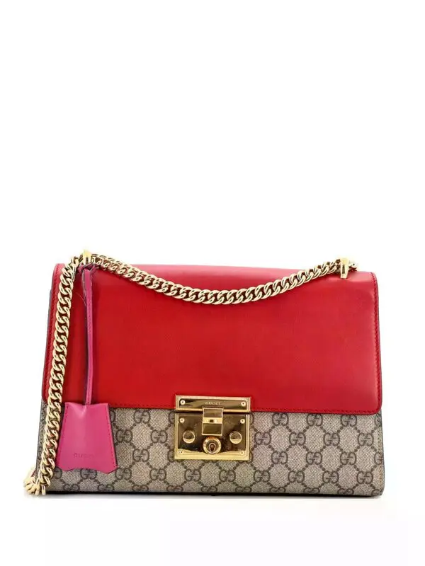 Gucci Padlock Gg Coated Canvas And Leather Shoulder Bag