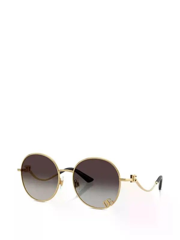 Dolce & Gabbana Logo Round-frame Sunglasses