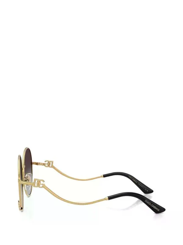 Dolce & Gabbana Logo Round-frame Sunglasses