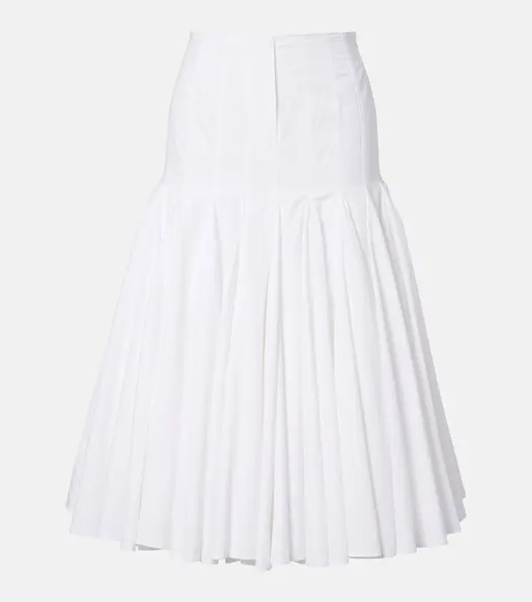 Jacquemus Agave Cotton Poplin Midi Skirt