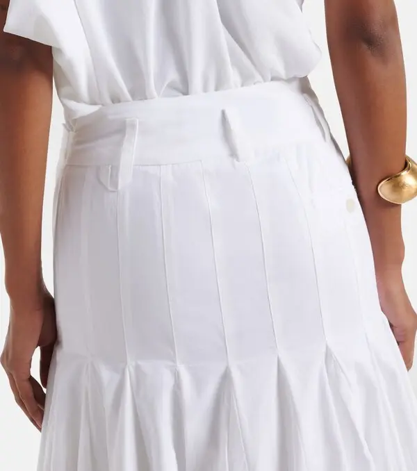 Jacquemus Agave Cotton Poplin Midi Skirt