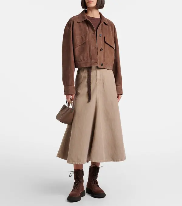 Brunello Cucinelli Cashmere And Silk-blend Lamé Sweater - Brown
