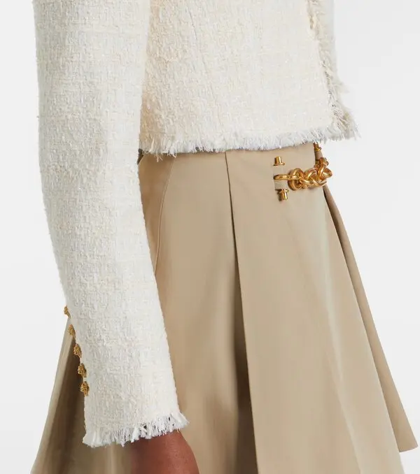 Balmain Cropped Tweed Jacket