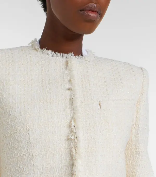 Balmain Cropped Tweed Jacket