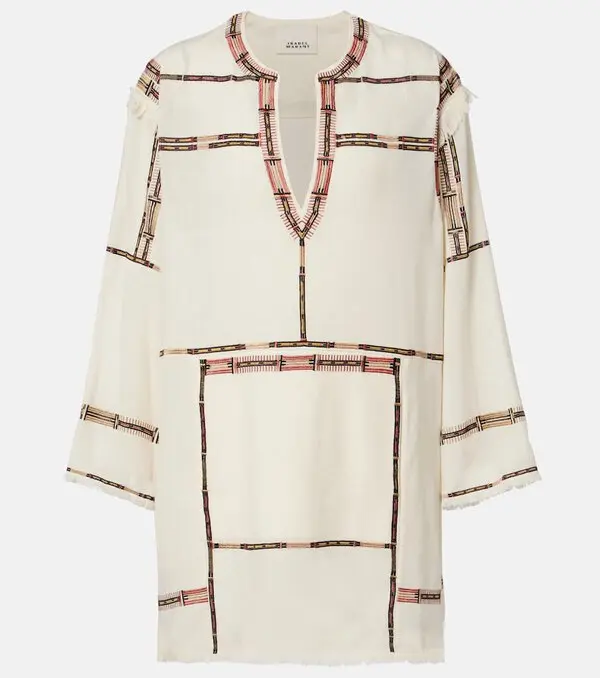 Isabel Marant Étoile Freya Silk Mini Dress - White
