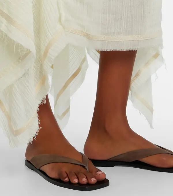 A.emery Kinto Suede Thong Sandals - Beige