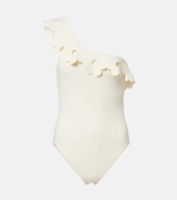 KARLA COLLETTO Faye One-shoulder Swimsuit - White