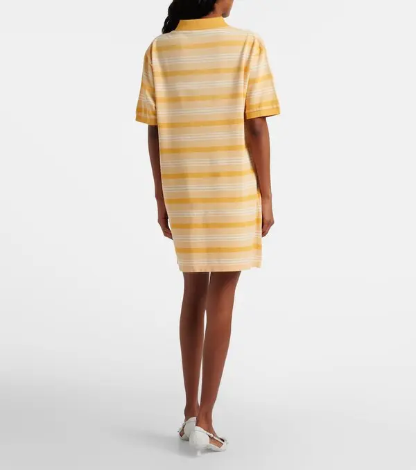 Prada Striped Cotton Pique Polo Dress