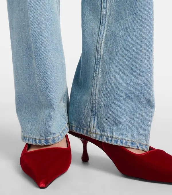 JIMMY CHOO Amel Velvet Slingback Pumps
