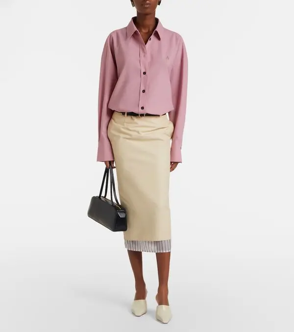 Amina Muaddi Jamie Leather Mules