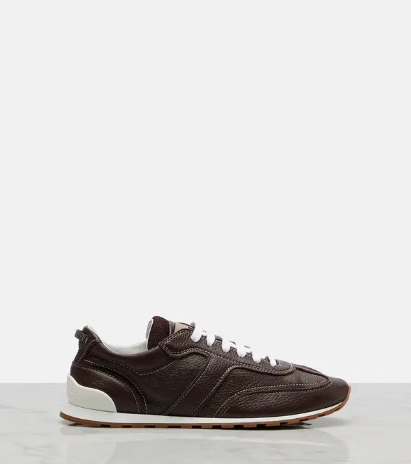 Brunello Cucinelli Monili Leather Sneakers