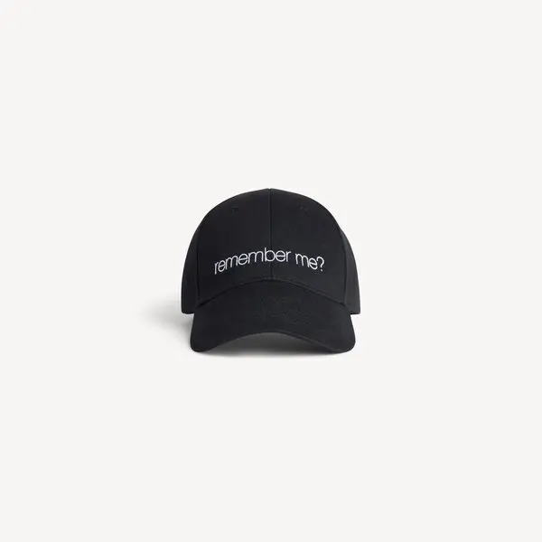 Balenciaga Embroidered Cotton Drill Cap - Black