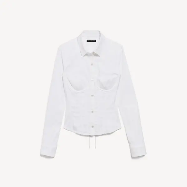 Balenciaga Corseted Shirt - White