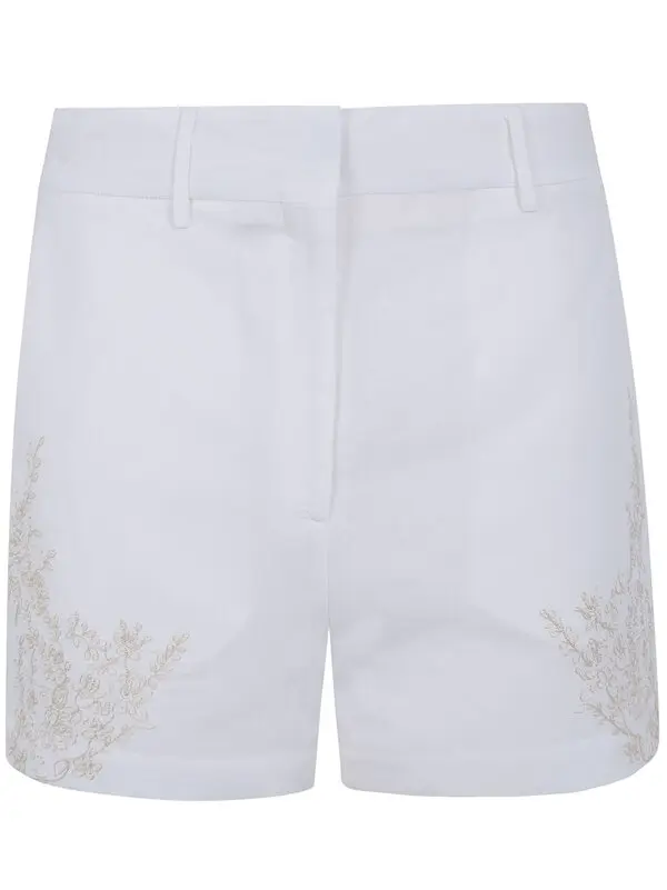SEMICOUTURE Embroidered Linen Pijama Shorts