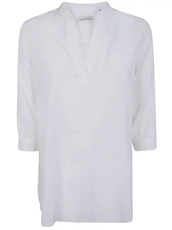ARCHIVIO67 3/4 Sleeve Linen Shirt
