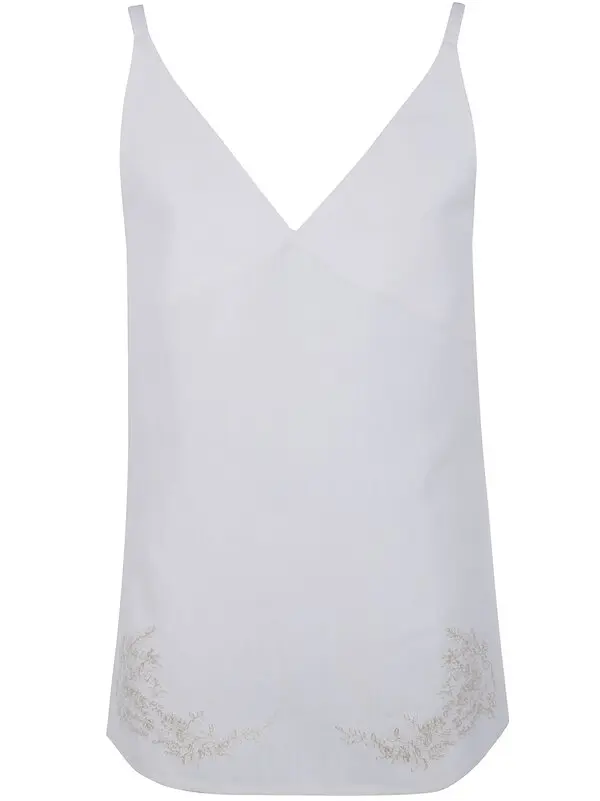 SEMICOUTURE Embroidered Linen Top