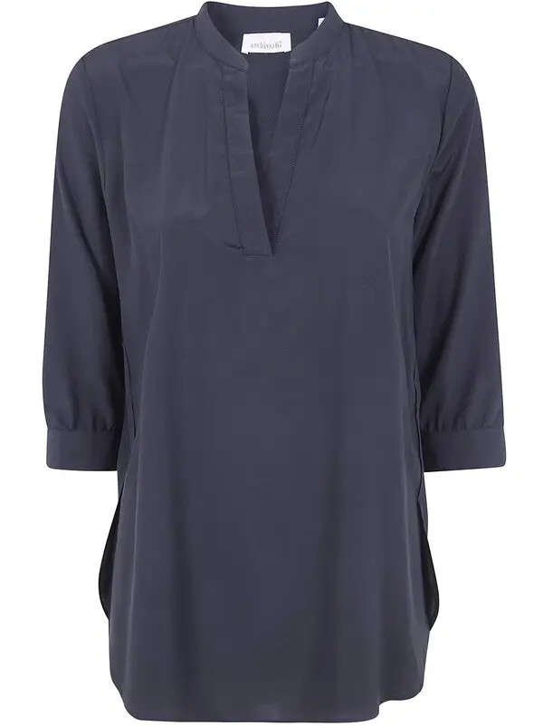 ARCHIVIO67 3/4 Sleeve Linen Shirt